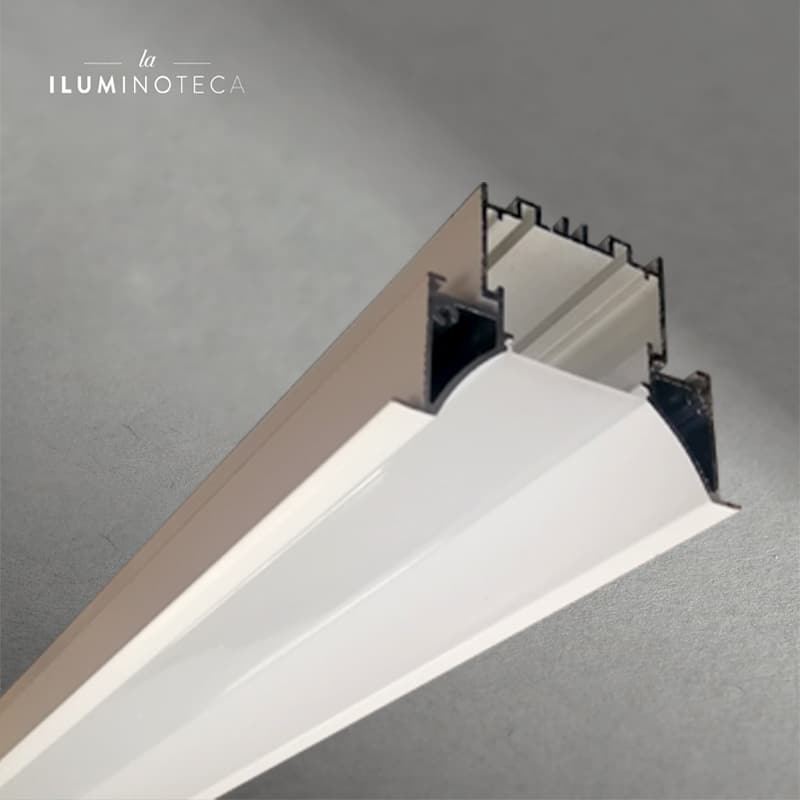 Perfil en aluminio extruido de 65 x 45mm recesado. - La Iluminoteca